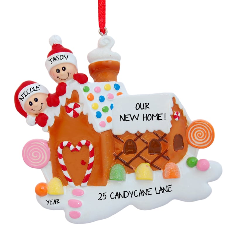 Our New Home Couple Gingerbread House Ornament | Personalized Ornaments ...