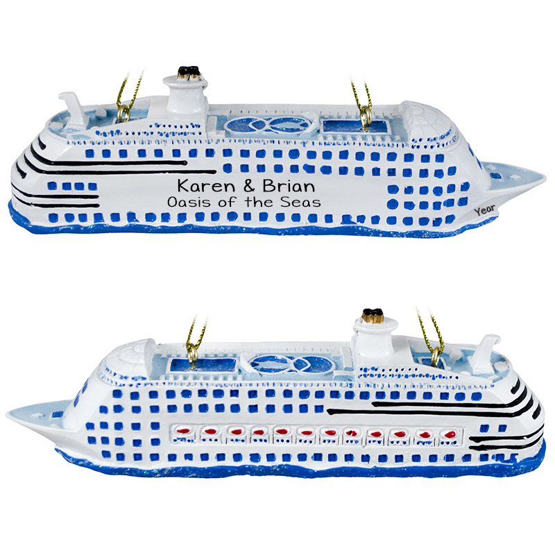 Cruise Ship 3 Dimensional Personalized Ornament | Personalized ...