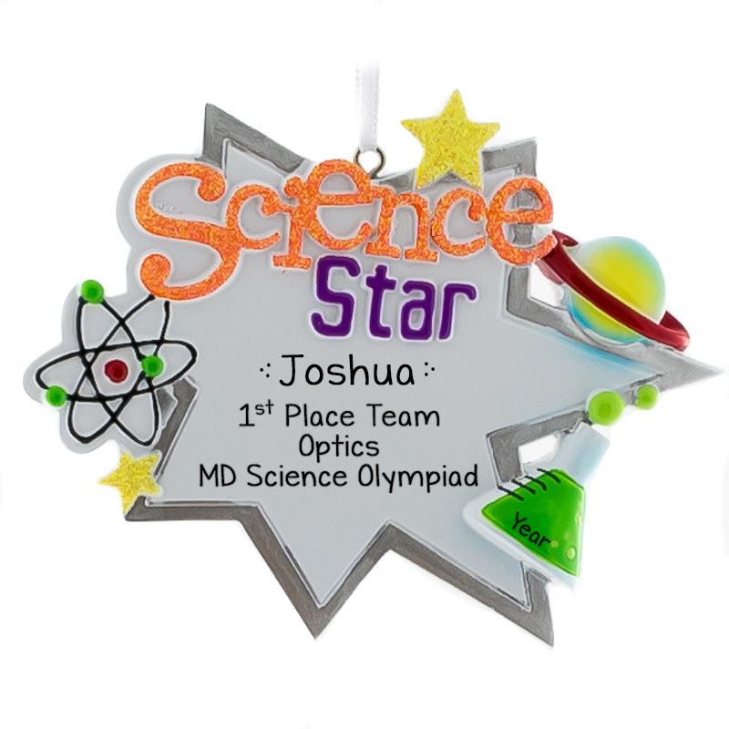 Science Student Achievement Award Personalized Ornament | Personalized ...