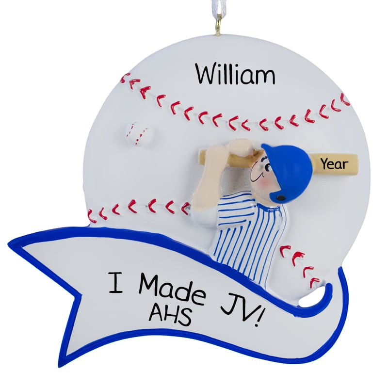 JV / Varsity Baseball Boy Ornament - Personalized Ornaments For You