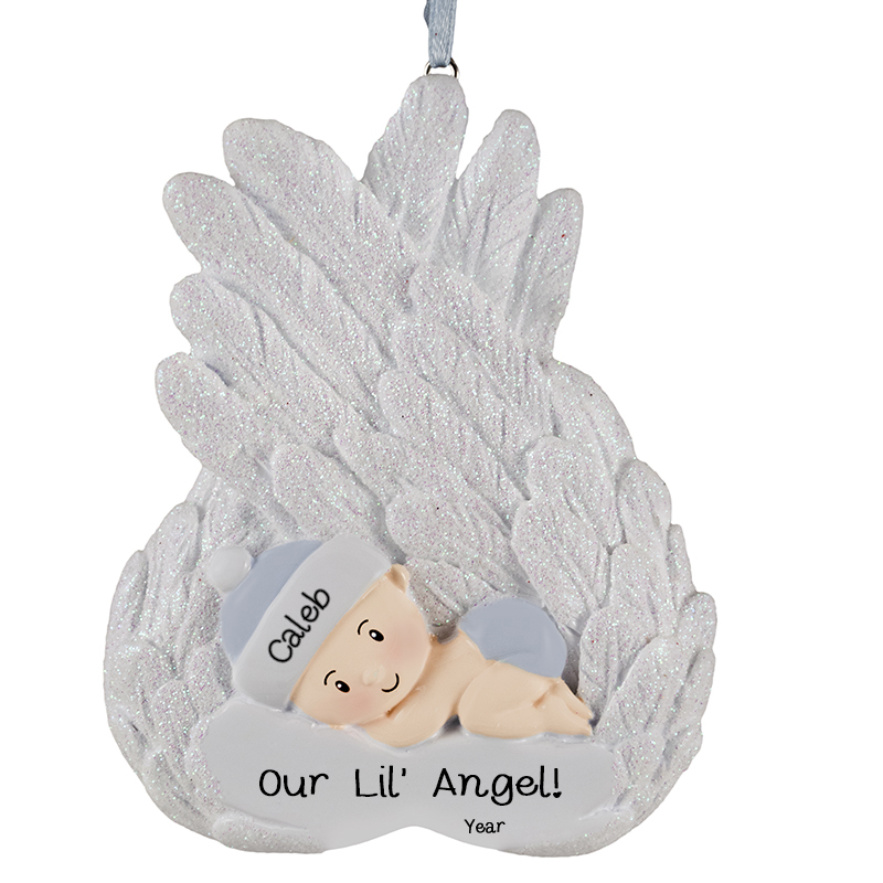 Boy Angel Ornaments - Personalized Ornaments For You