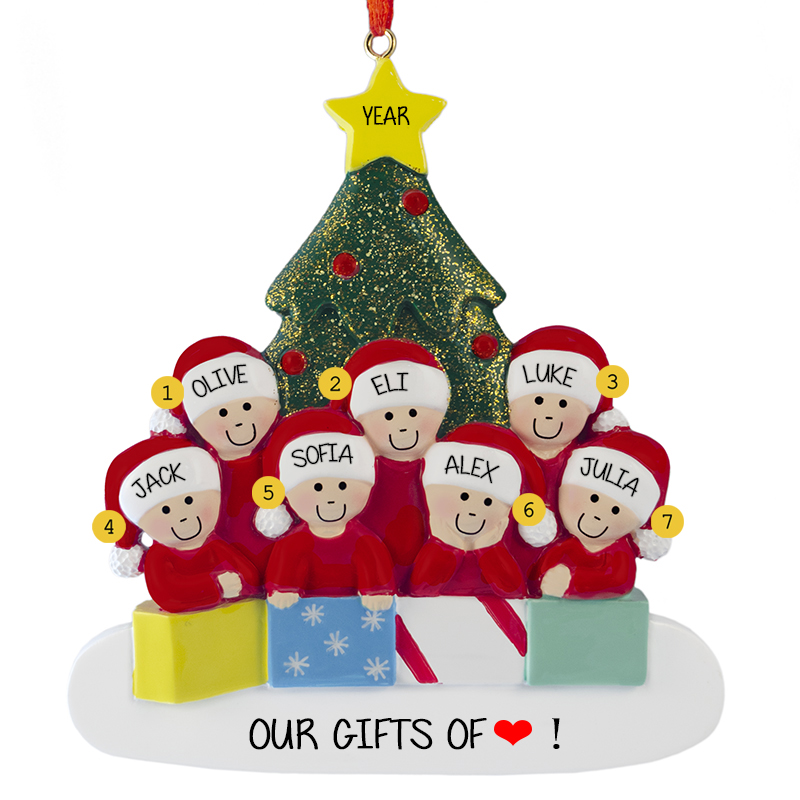 Family Ornaments Mustard Coloured Christmas Tree Decorations At Scott ...