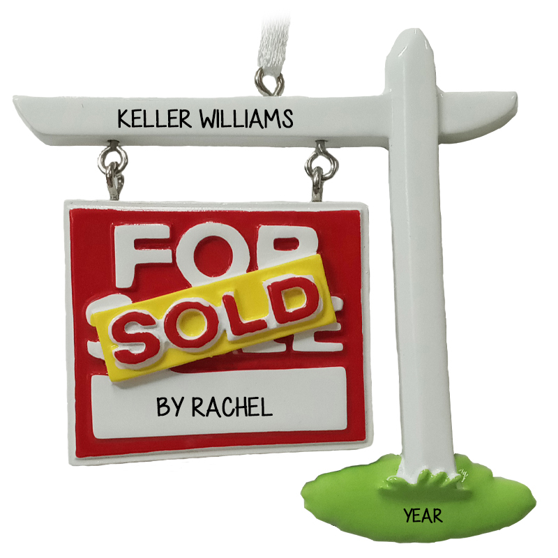 Personalized Realtor New Home Sold Sign Dangling Ornament ...