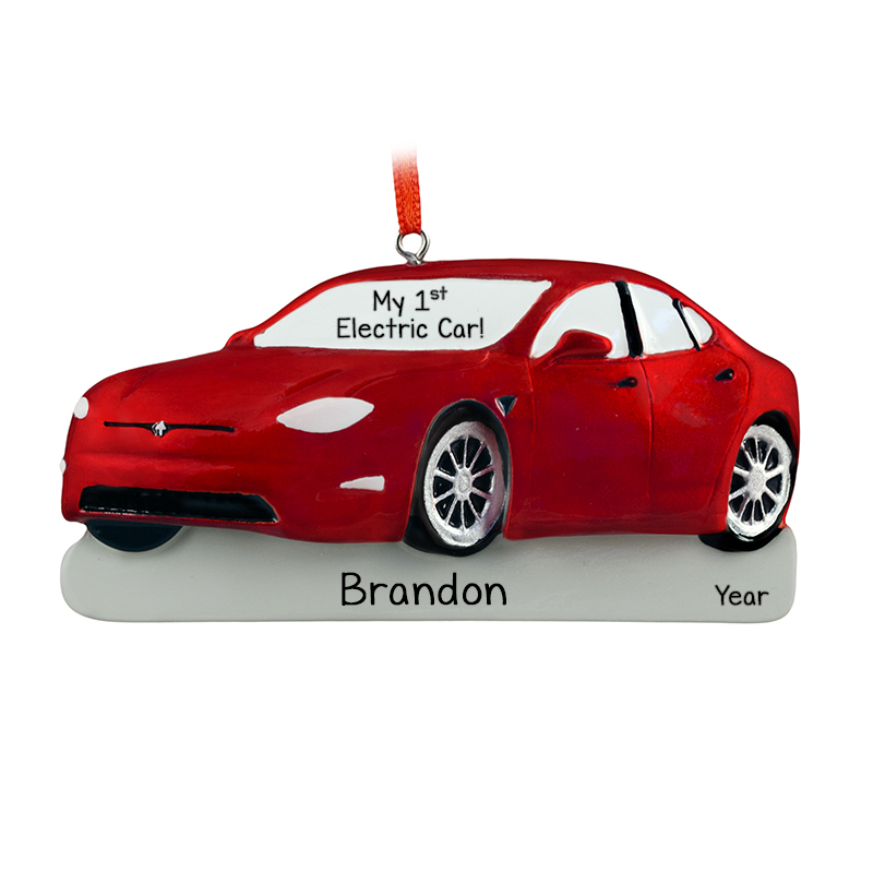 Personalized My 1st Electric Car Christmas Ornament RED - Personalized ...