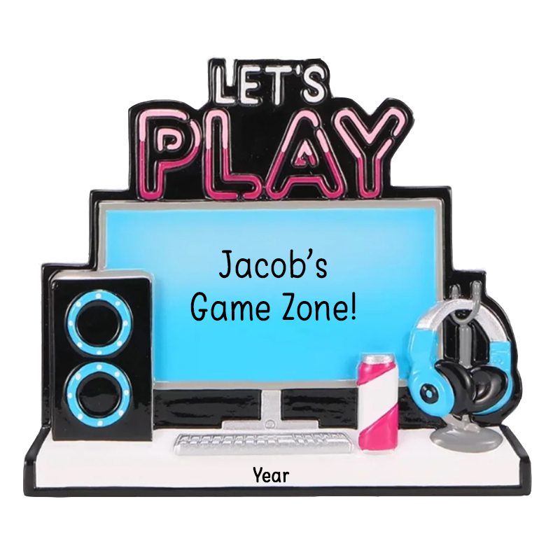 PC Gaming Zone Colorful Computer Desk Personalized Ornament ...
