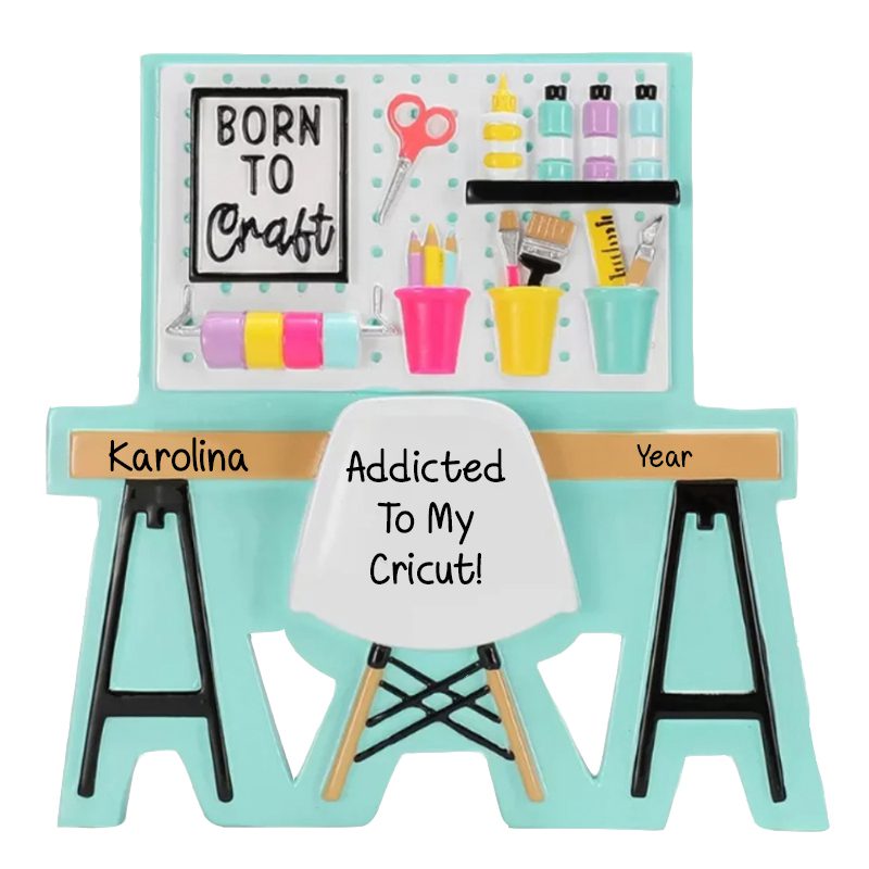 Personalized Addicted To My Cricut Crafting Supplies Desk Ornament ...