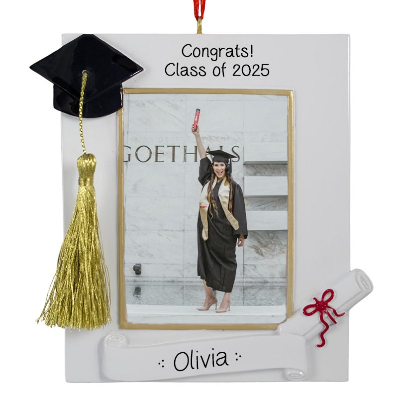 Class Of 2025 Personalized Graduate Picture Frame Ornament ...