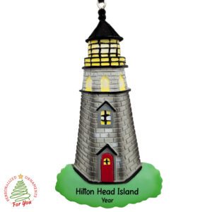 Personalized Lighthouse Beach Vacation Memento Ornament - Personalized ...
