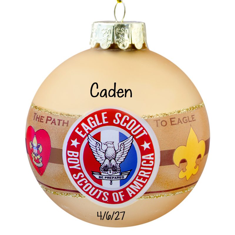 Personalized Commemorative Eagle Scout Glass Ball Ornament ...